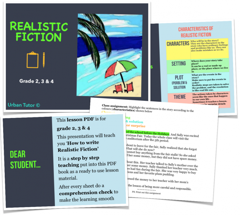 Realistic Fiction Lesson For Grade 2 3 4 Our Own Kids Club